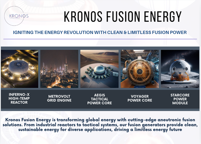 Kronos & India to Deliver 100+ Fusion Generators by 2035